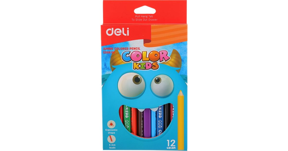 ფერადი ფანქრები Deli Color Kids 12 ფერი · საკანცელარიო