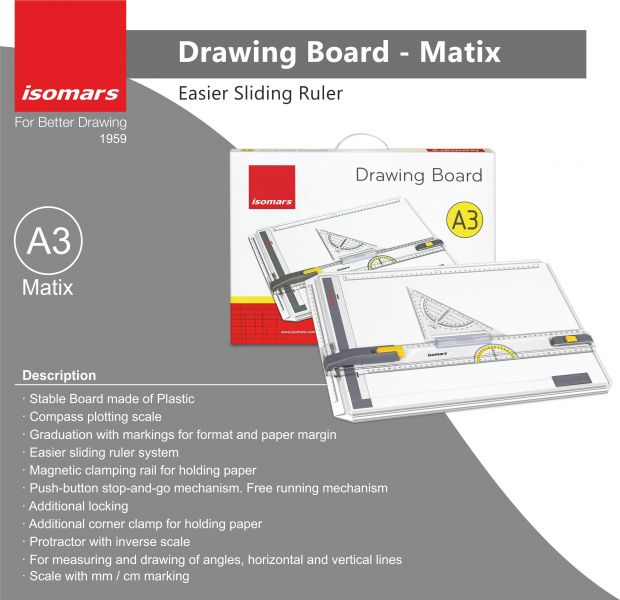 Drawing Board - MatiX A3 with Triangle Isomars · Stationery