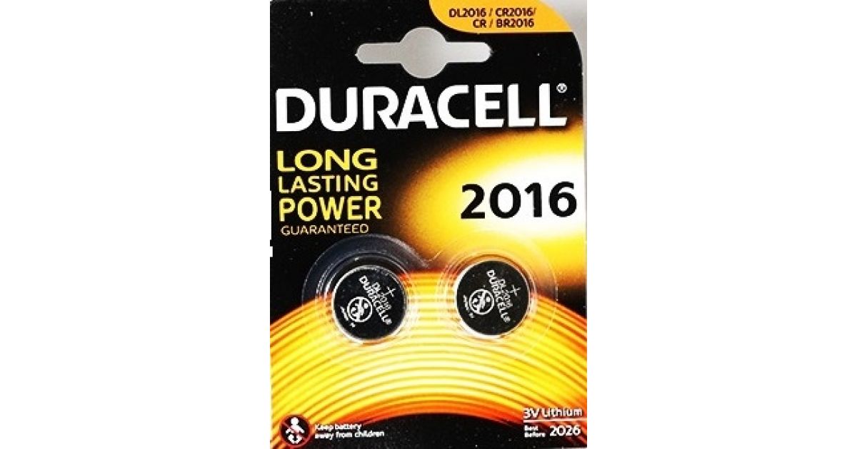 DURACELL 3V Lithium CR/DL/BR 2016 Duracell 2 ცალი · საკანცელარიო