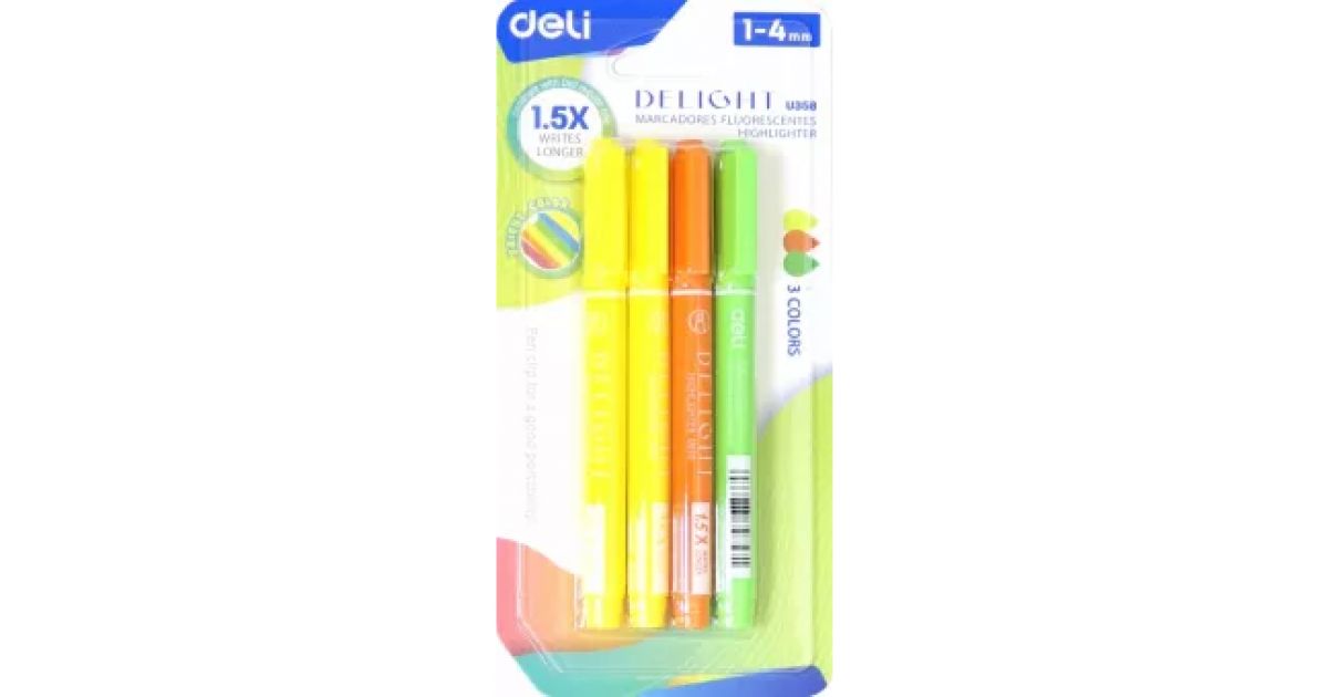 Highlighter Deli 4 Colors · Stationery