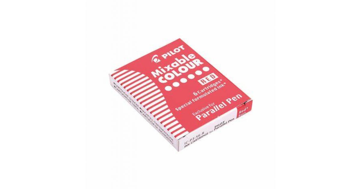 Parallel Pen - Set of 6 Cartridges - RED- Liquid Ink Pilot · საკანცელარიო