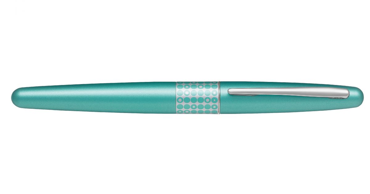 Pilot Retro Pop Collection - Ballpoint pen - Metallic Light blue & Dots ...