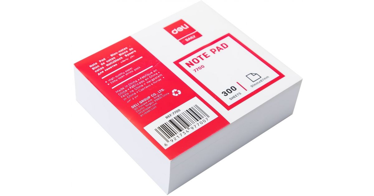 White Memo Paper Deli 87x91mm 300 Sheets · Stationery